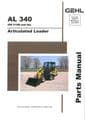 Gehl Articulated Loader Model AL340 Parts Manual AL 340