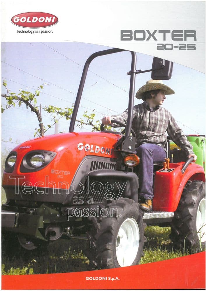 Goldoni Tractor Boxter 20 & 25 Brochure - Orchard Vineyard Compact
