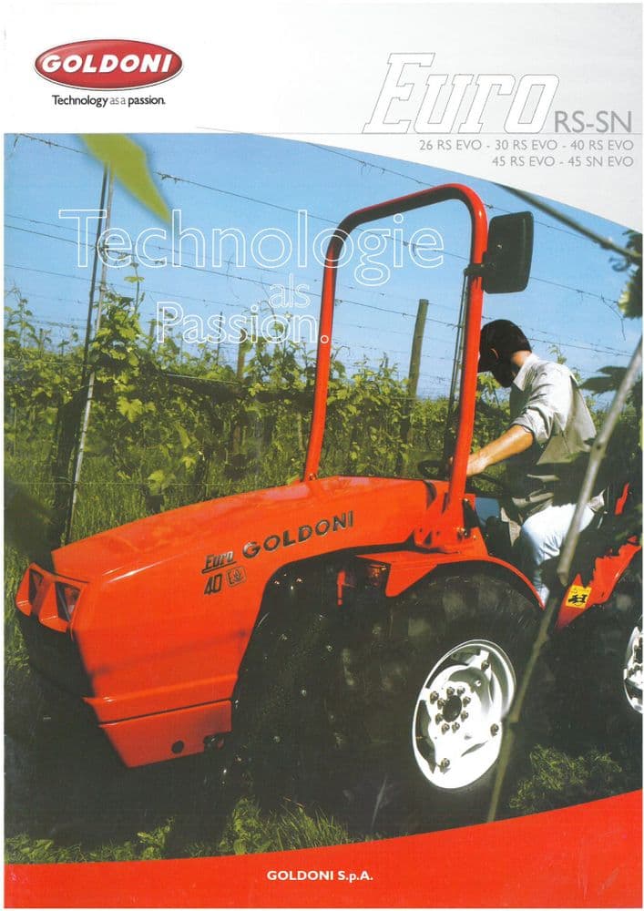 Goldoni Tractor Euro 26 30 40 & 45 Brochure - Orchard Vineyard Compact
