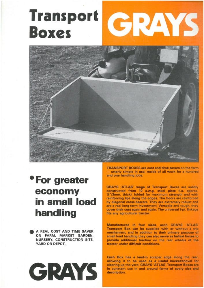 Grays Transport Boxes Brochure - Greater Economy in Small Load Handling