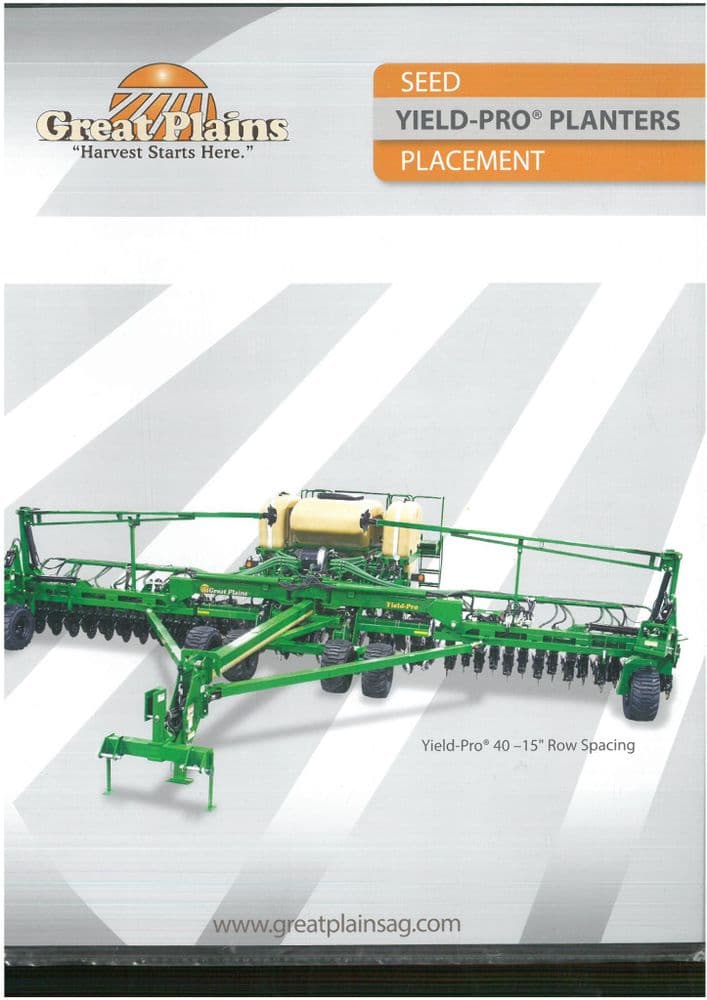 Great Plains Seed Yield-Pro Planters Placement Brochure