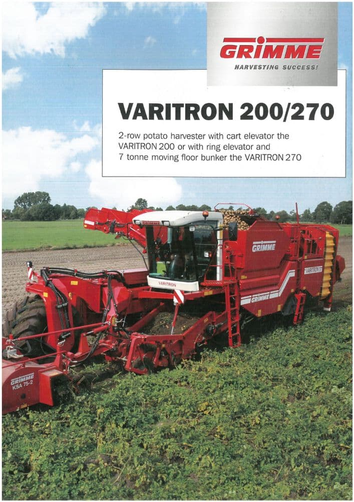 Grimme Potato Harvester Varitron 200 & 270 Brochure