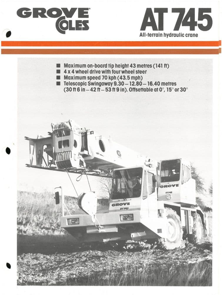 Grove Coles Crane AT745 Brochure - AT 745