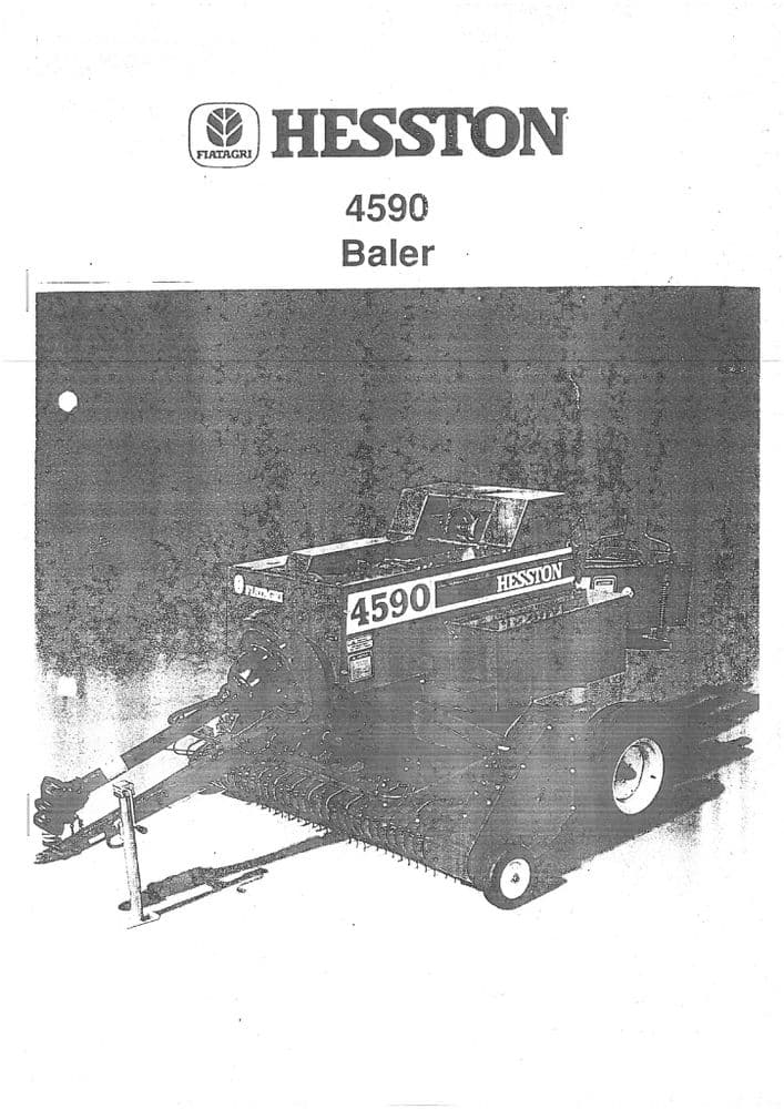 Hesston Baler 4590 Operators Manual Same As New Idea 7215 MF1839 MF1840 ...