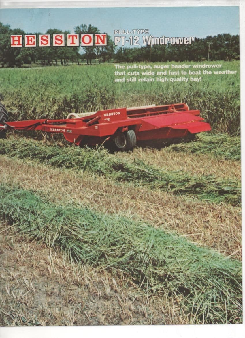 Hesston Pull-Type Windrower Model PT12 Brochure