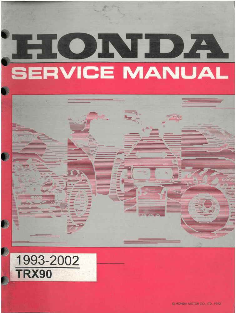 Honda Quad Bike ATV TRX90 Workshop Service Manual