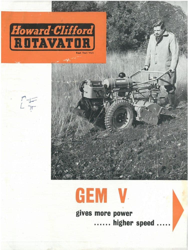 Howard Clifford Rotavator Gem V Brochure