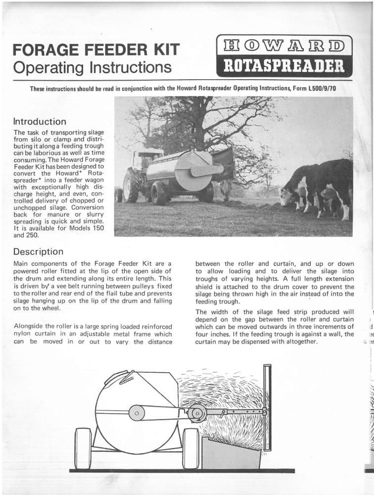 Howard Rotaspreader Forage Feeder - Operators Manual - L500/9/70 ...