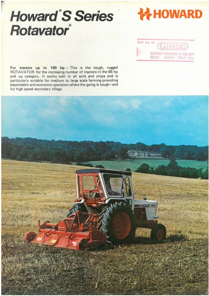 Howard Rotavator Model S80 and S100 Brochure