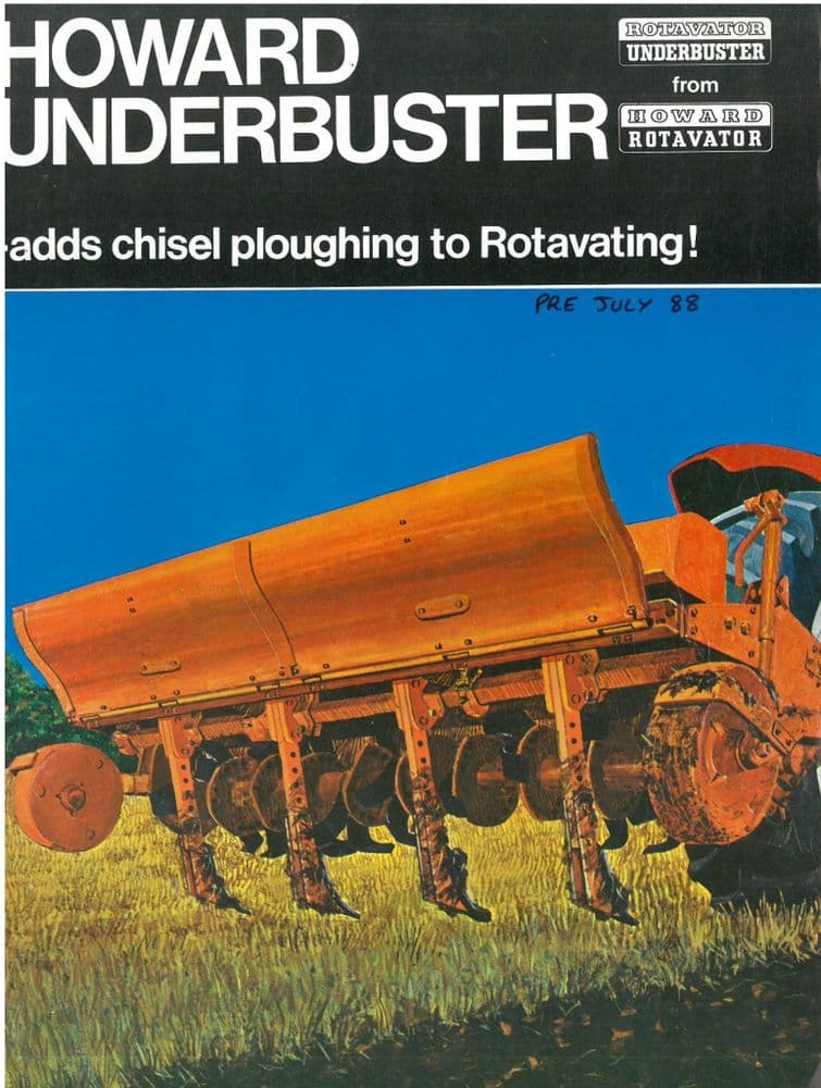 Howard Underbuster Chisel Plough Rotavator Brochure