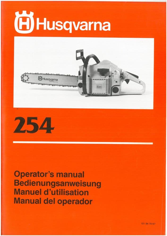 Husqvarna Chainsaw Model 254 Operators Manual