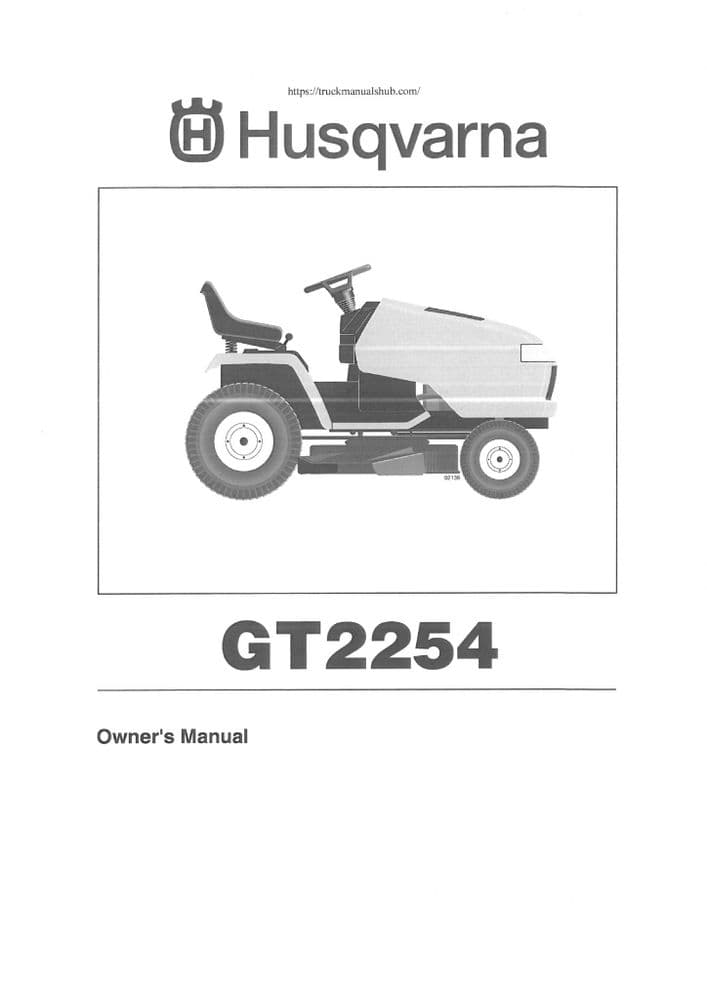 Husqvarna Ride on Garden Tractor GT2254 Operators Manual