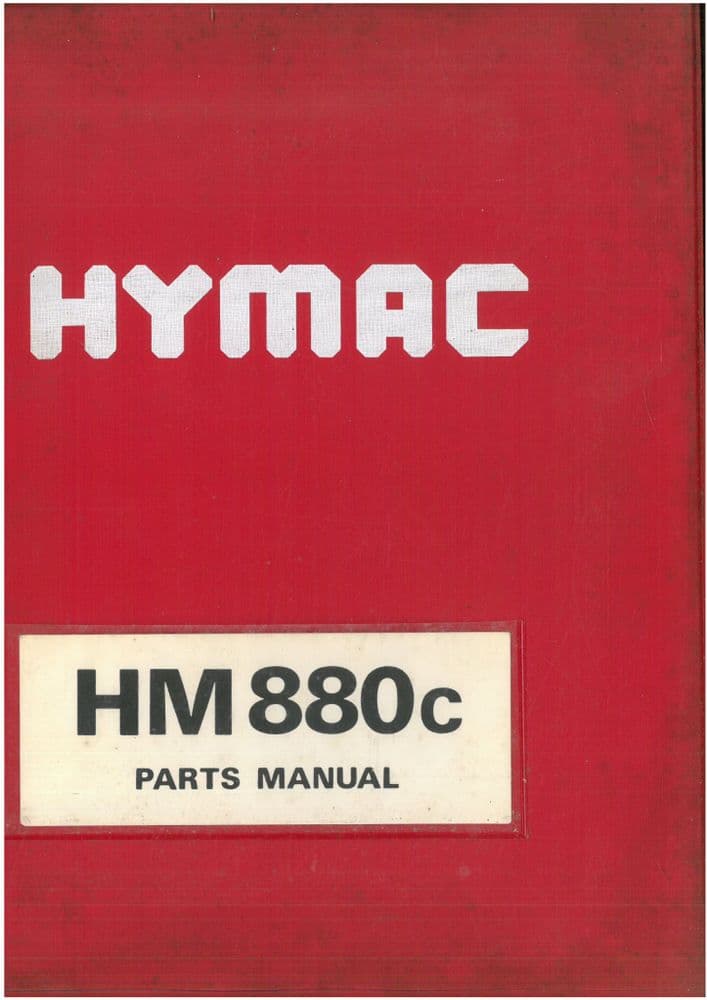 Hymac Excavator 880C Parts Manual
