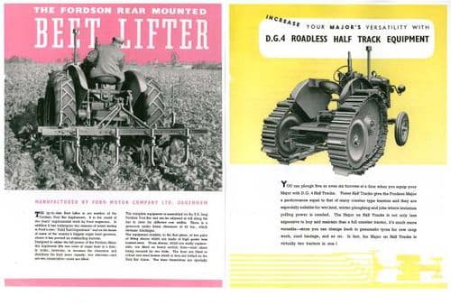 Implements for the Fordson Major Tractor Brochure to inc County Tracks ...