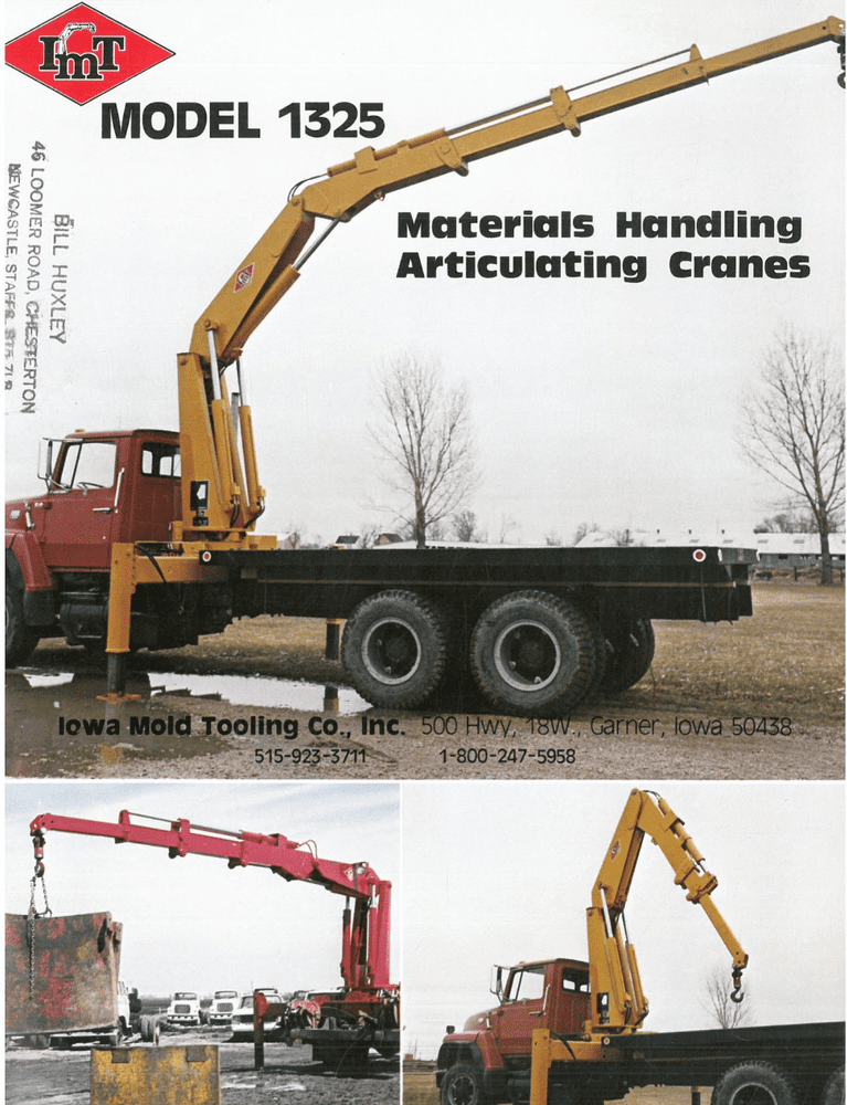 IMT Cranes Model 1325 Brochure