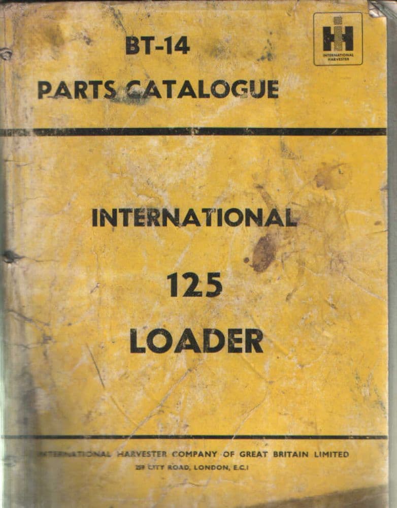 International 125 Loader Parts Manual