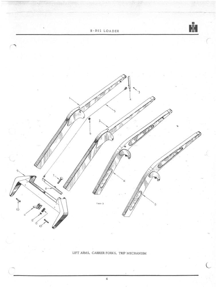 International B901 Front End Loader Parts Manual
