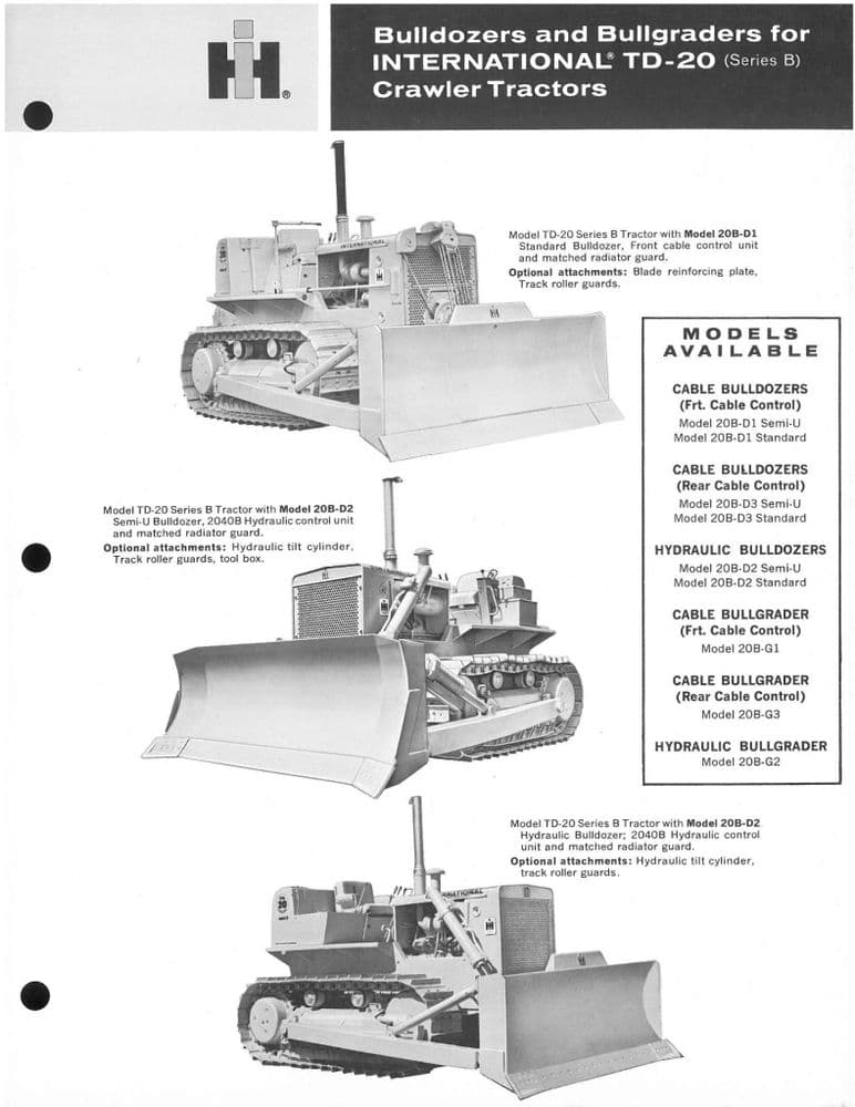 International Bullgrader TD20 Series B Brochure - TD-20 Crawler Dozer ...
