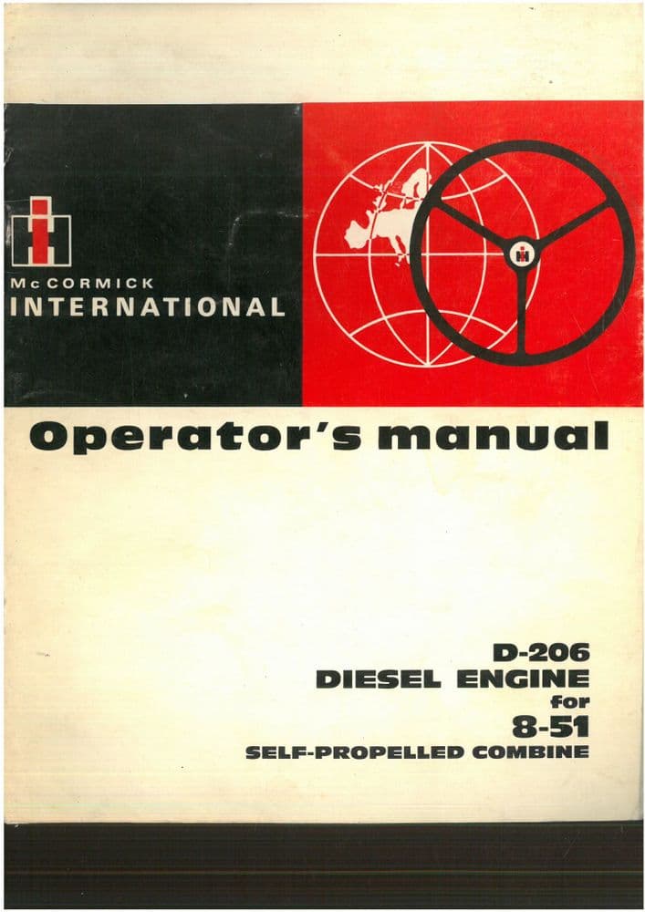 International Diesel Engine D206 for 8-51 Combine Operators Manual