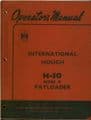 International Hough H30 Series B Payloader Operators Manual H-30