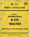 International McCormick B275 Tractor Parts Manual - B 275