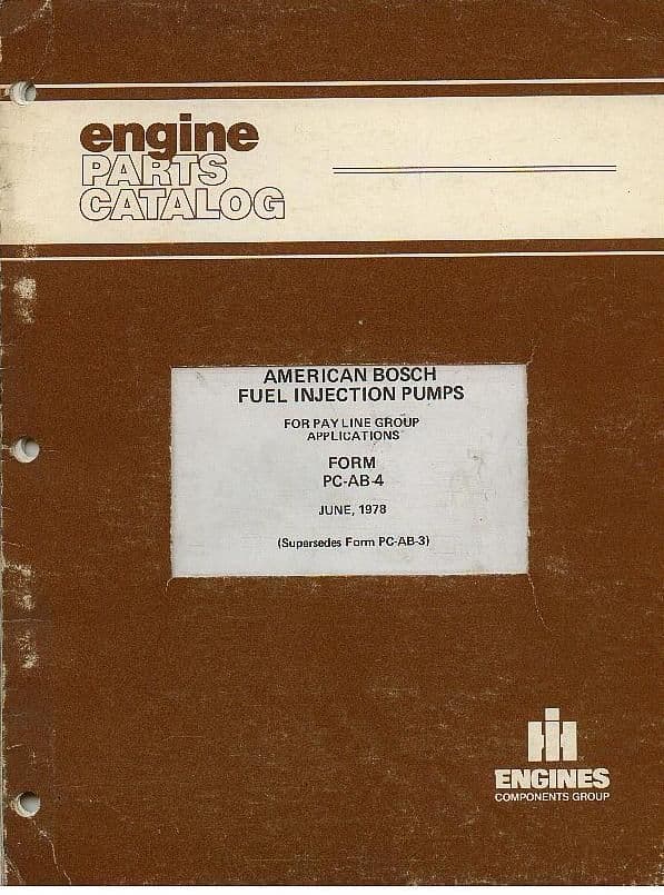 International Pay Line American Bosch Fuel Injection Pumps Parts Manual ...