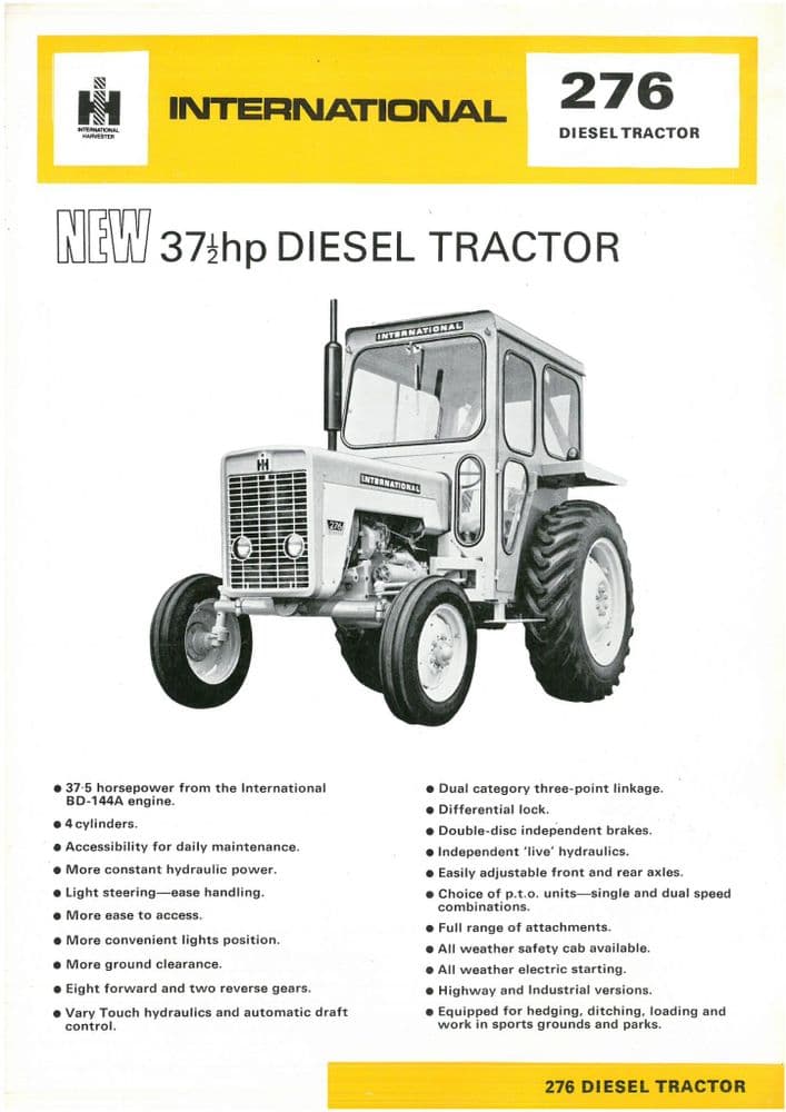 International Tractor 276 Brochure