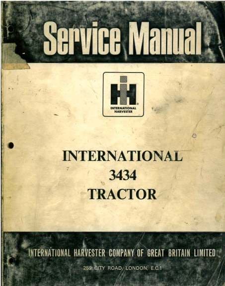 International Tractor 3434 Service Workshop Manual