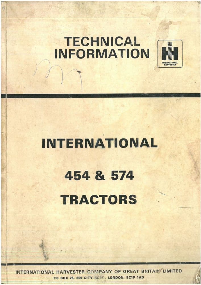 International Tractor 454 & 574 Technical Information Manual