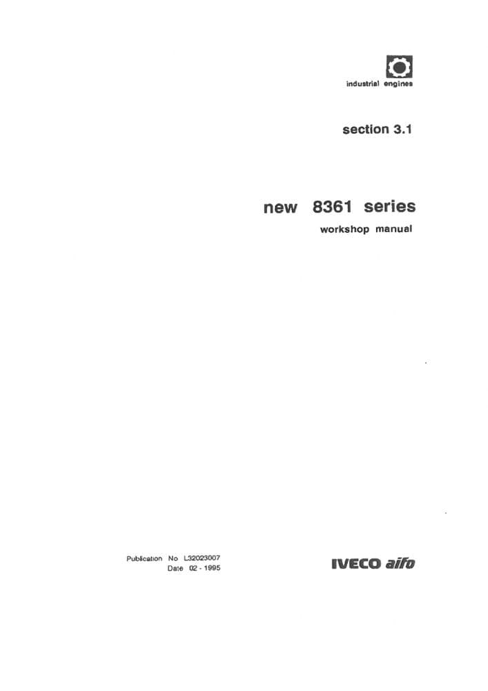 Iveco Aifo Engine 8361 Workshop Manual