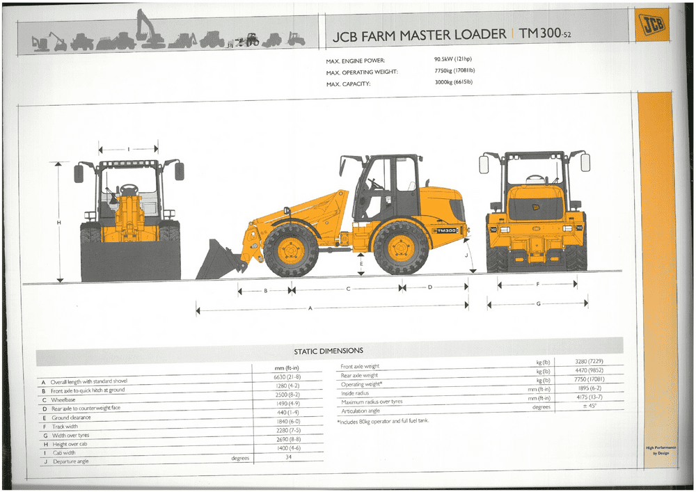 JCB Farm Master Loader TM300-52 Brochure - TM300 52