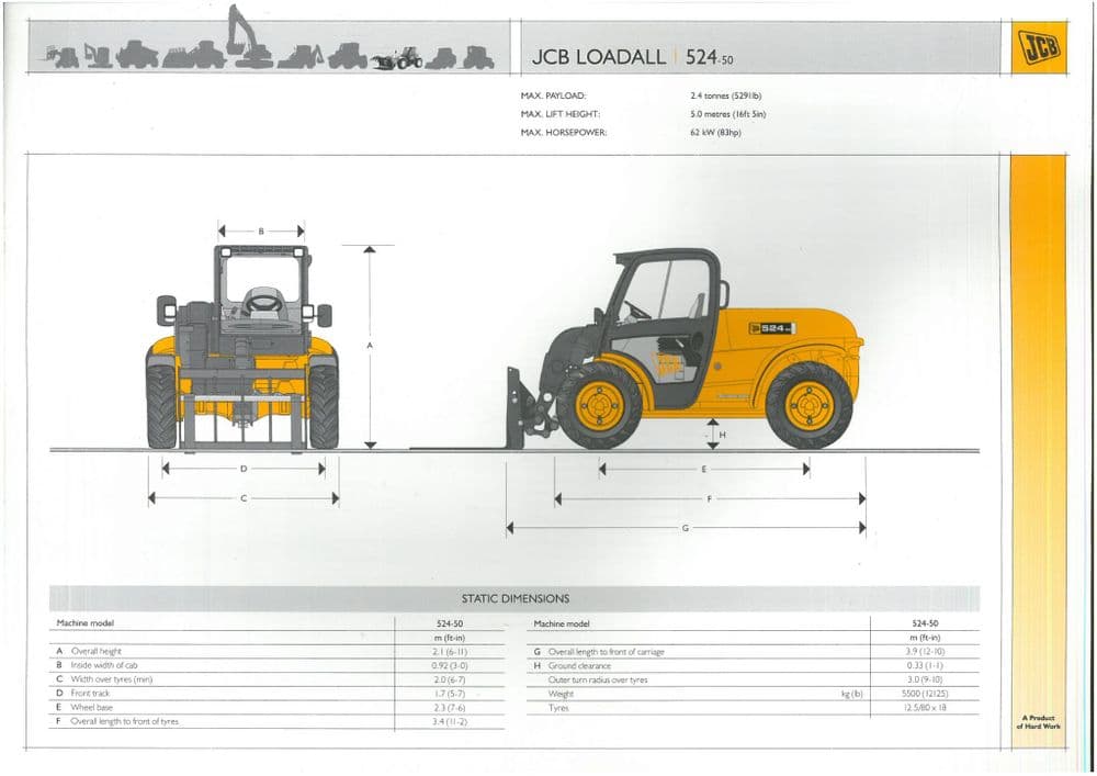 JCB Loadall 524 50 Brochure