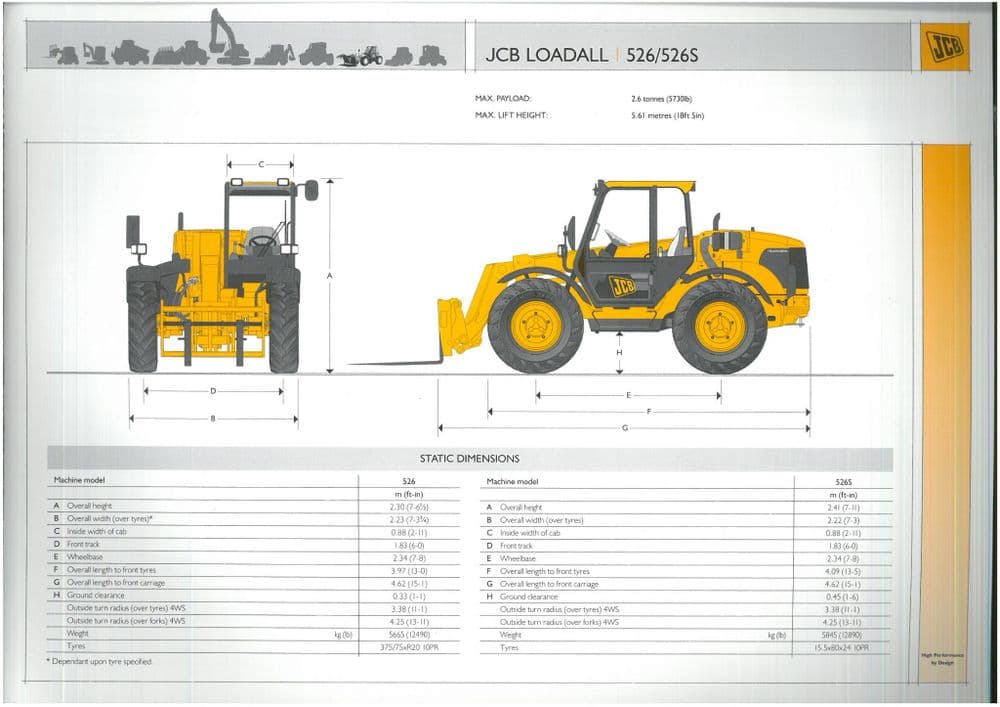 JCB Loadall 526 / 526S Brochure