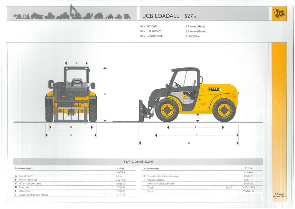 JCB Loadall 527 55 Brochure - 527-55