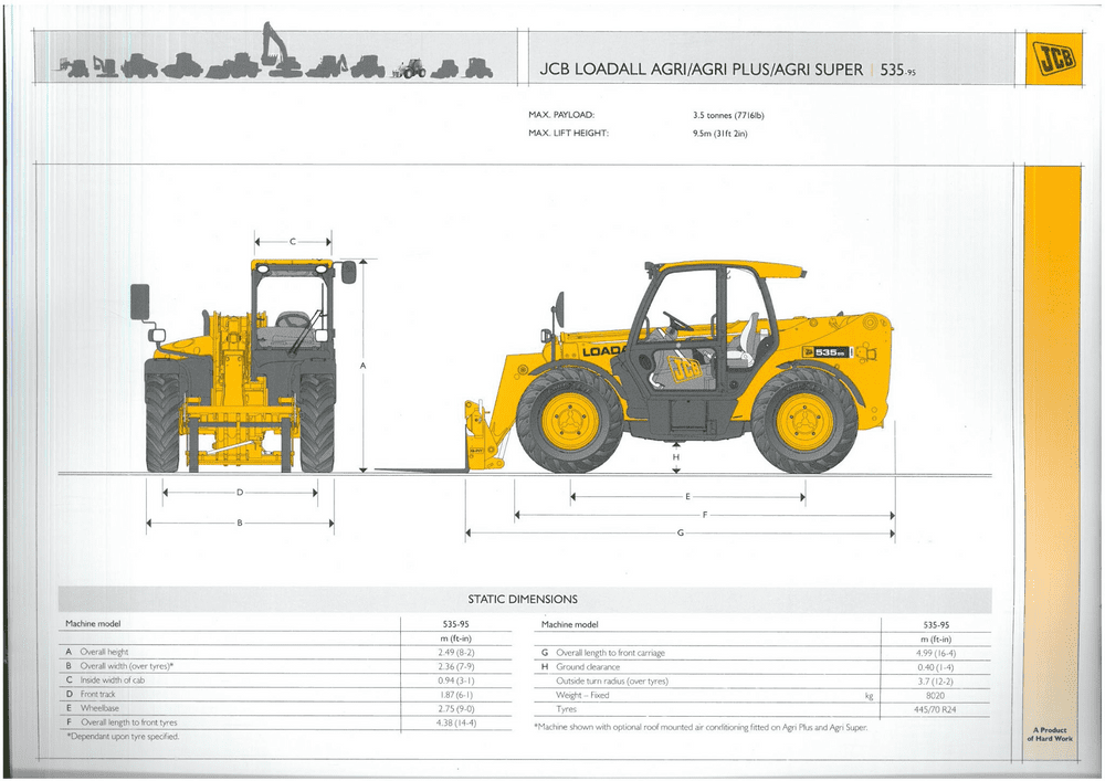 JCB Loadall Agri/Agri Plus/Agri Super 535 95 Brochure
