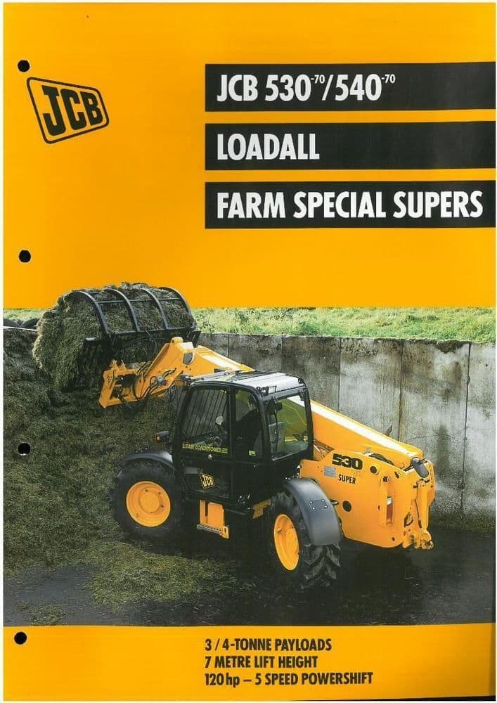 JCB Loadall Farm Special Supers 530-70 & 540-70 Brochure - 2RS