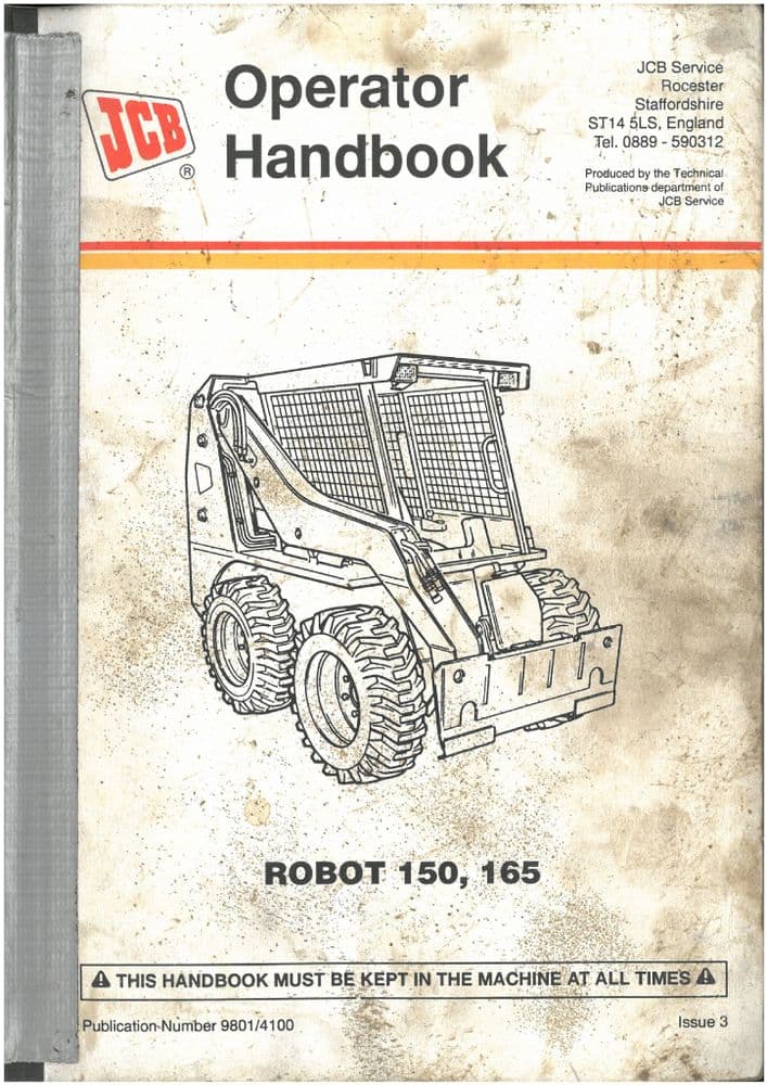 JCB Loader Robot 150 & 165 Operators Manual