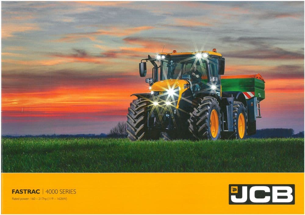 JCB Tractor 4000 Series Fastrac 4160 4190 4220 160-217hp Brochure
