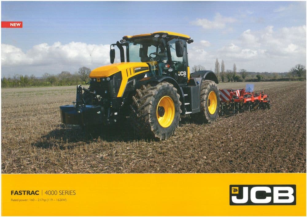 JCB Tractor 4000 Series Fastrac 4160 4190 4220 160-217hp Brochure new