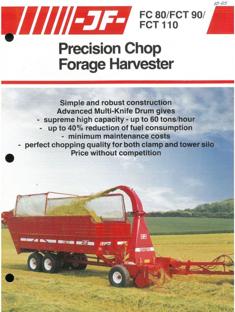 JF Forager FC80 FCT90 FCT110 Brochure - Forage Harvester