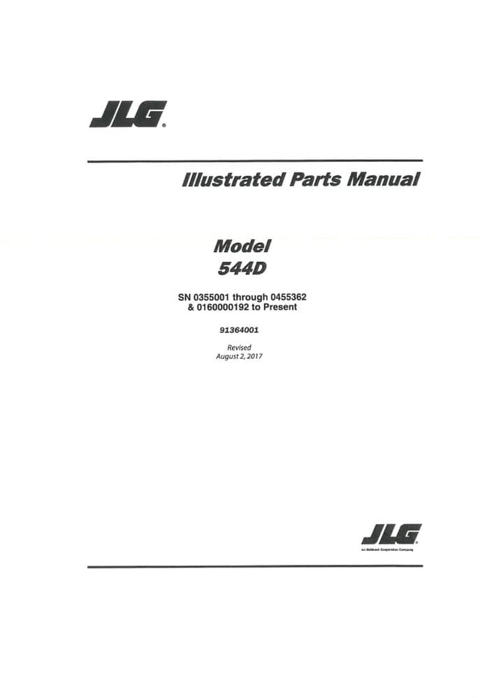 JLG Gradall Telehandler 544D Parts Manual