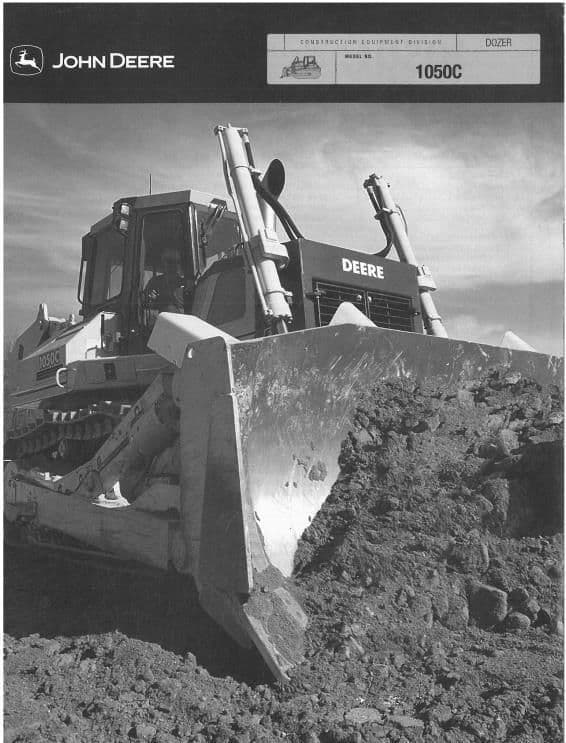 JOHN DEERE CRAWLER TRACTOR 1050 C 1050C DOZER BROCHURE - PV6