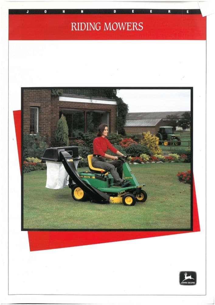 John Deere Riding Mower GX75 SRX75 Brochure