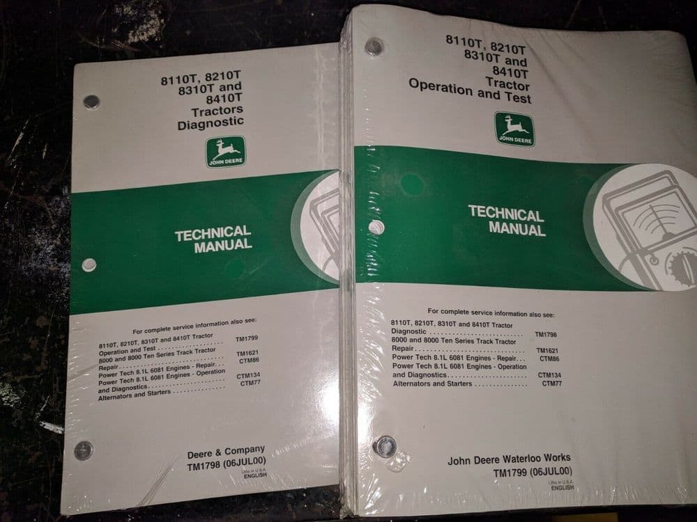 John Deere Tractor 8110T 8210T 8310T 8410T Operation and Test Technical ...