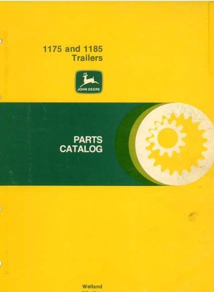 John Deere Trailers 1175 & 1185 Parts Manual