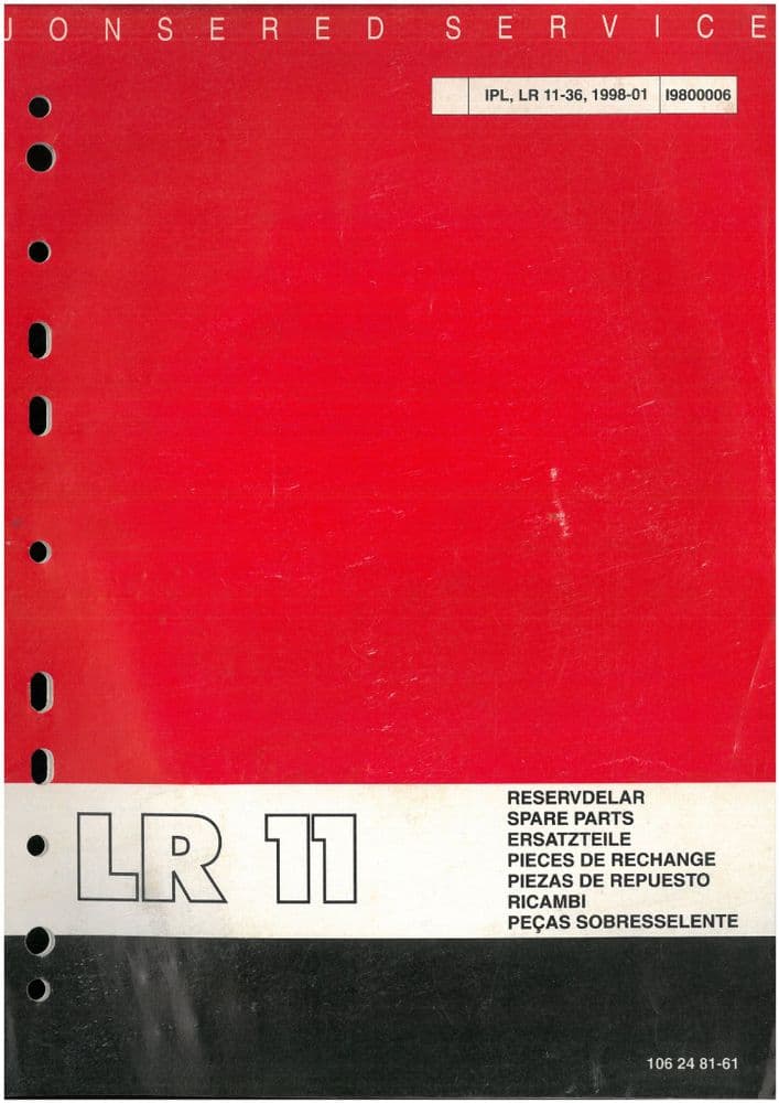 Jonsered Mower LR11 Parts Manual - LR 11