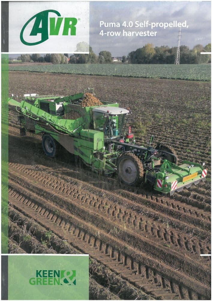 Keen & Green AVR Puma 4 0 Self-Propelled 4 Row Potato Harvester Brochure