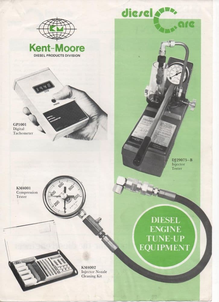 Kent-Moore Digital Tachometer Compression Tester & Injector Tester Brochure