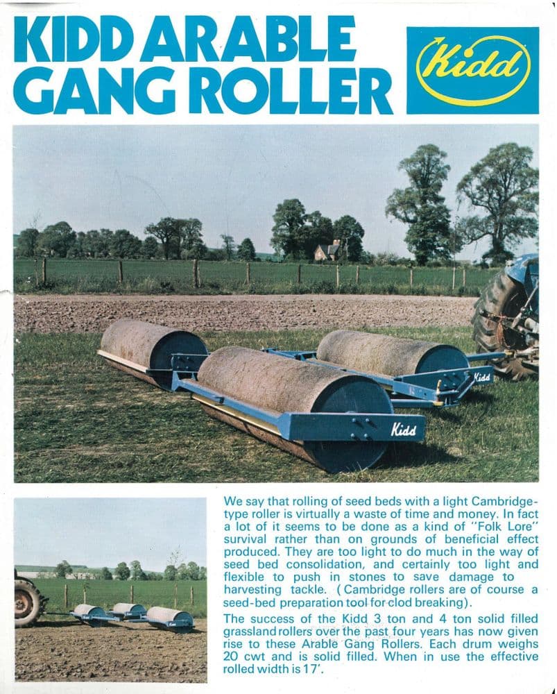 Kidd Arable Gang Roller Brochure
