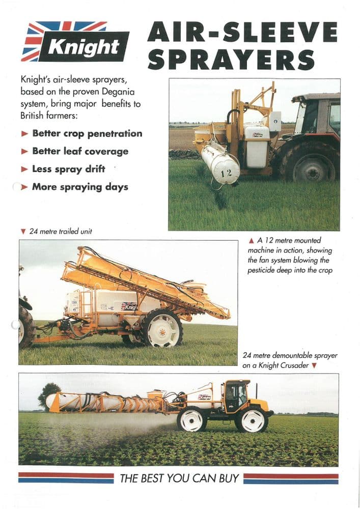 Knight Air Sleeve Sprayer & Air Jet Brochures Crusader